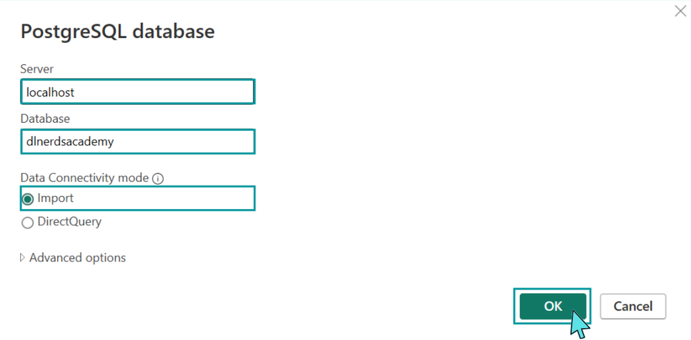 Power BI - Import Data from Postgres Database
