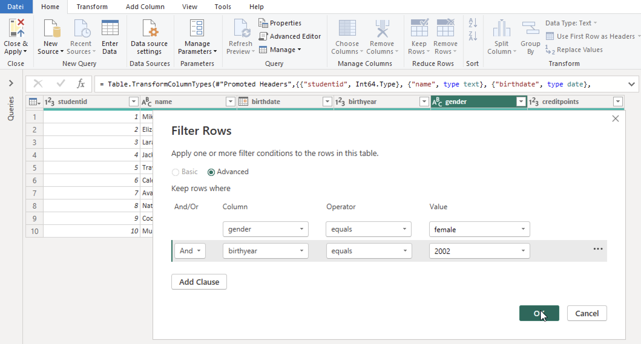 Power BI - Conditional Filtering in Power Query