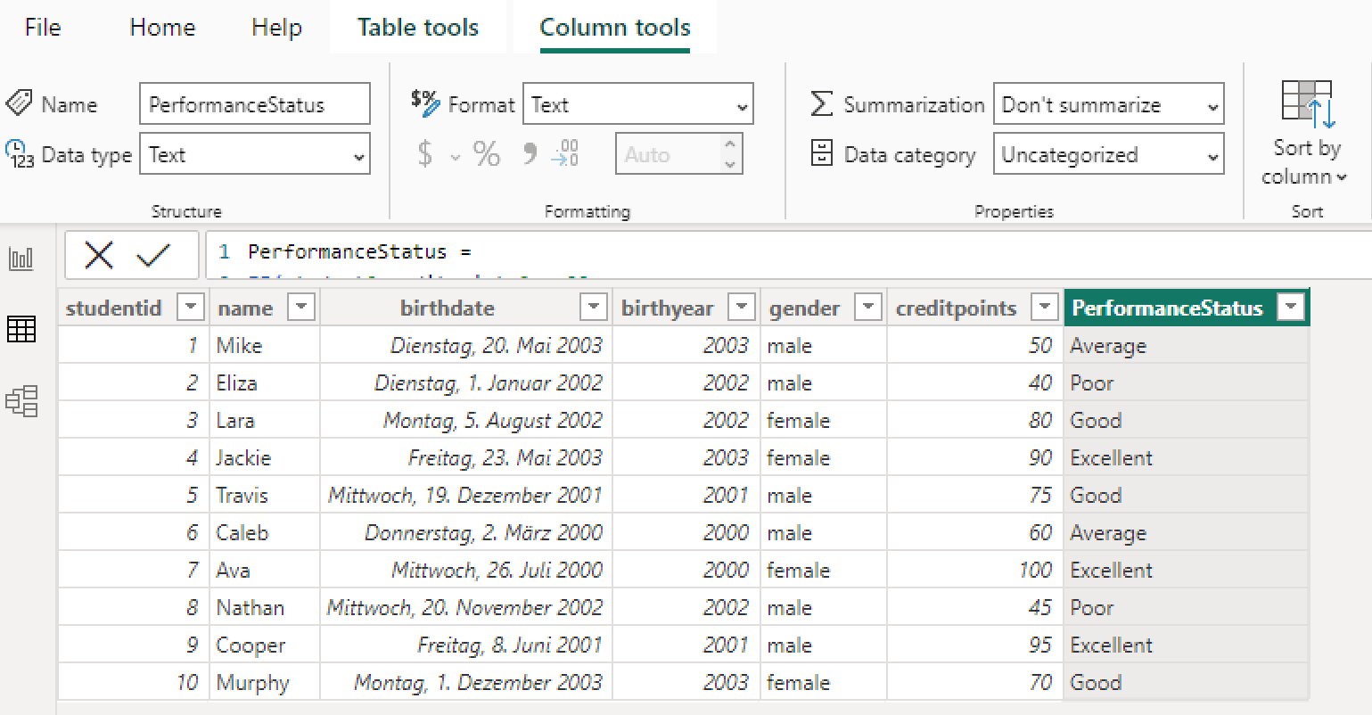 Power BI - IF Function in DAX