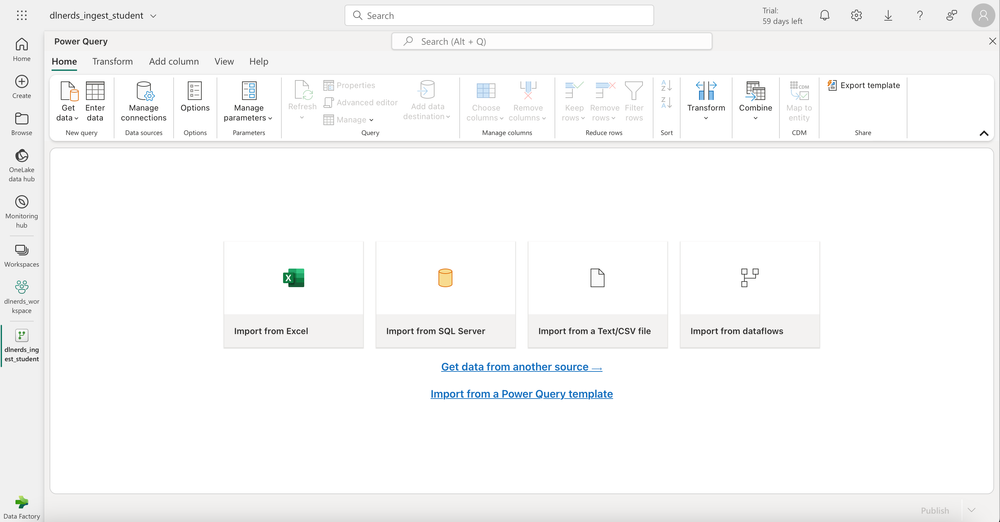 How to ingest Data into a Fabric Lakehouse using a Dataflow
