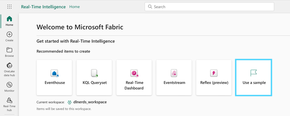How to use Sample Datasets for Real-Time Analytics in Microsoft Fabric