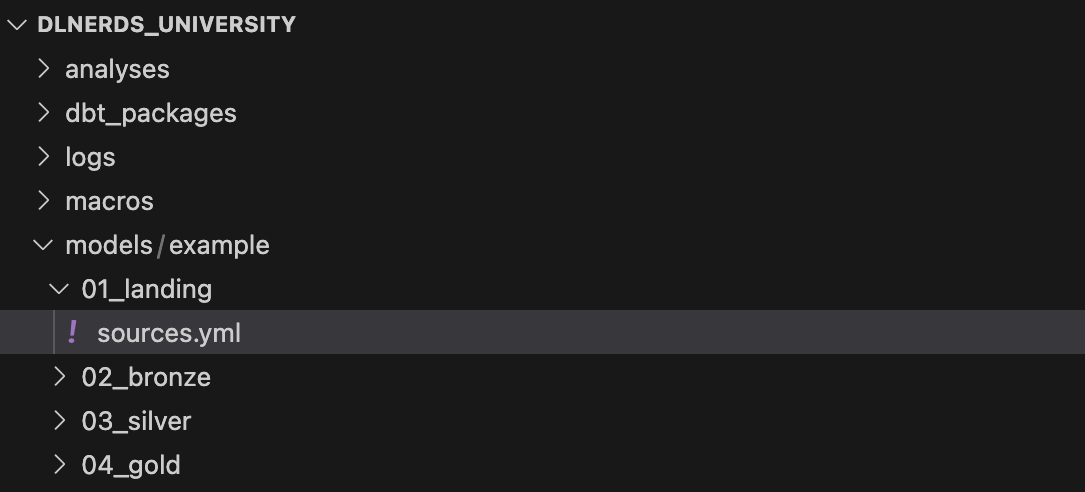 Defining source configurations in sources.yml in dbt