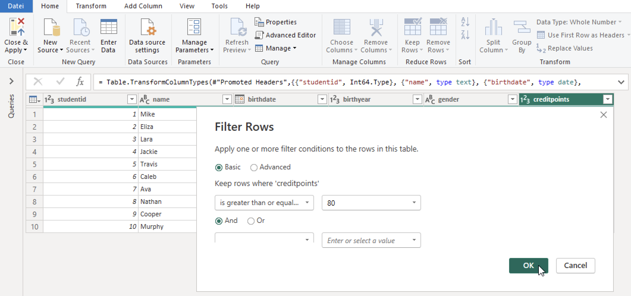 Power BI - Conditional Filtering in Power Query