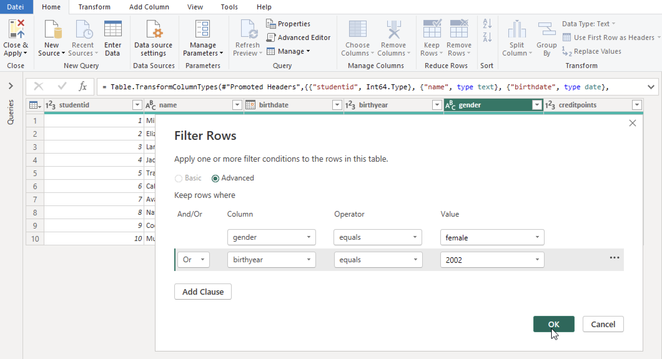 Power BI - Conditional Filtering in Power Query