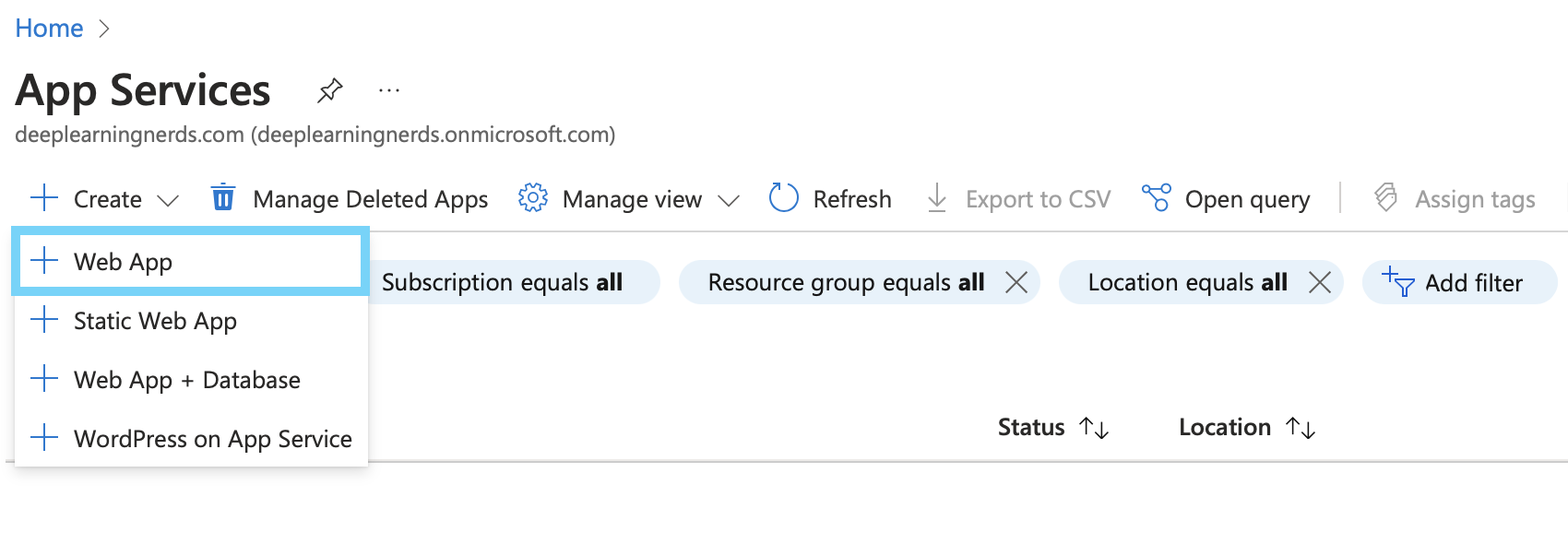 How to create a Web App in Microsoft Azure: A Step-by-Step Guide