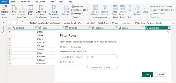 Power BI - Conditional Filtering in Power Query