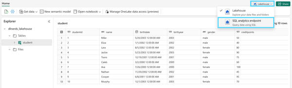 How To Query Data From Fabric Lakehouse With T Sql Using Sql Analytics